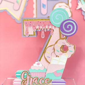 Candyland Theme 3D Letters With Name | Donut Candy Party Theme | Sweet ...