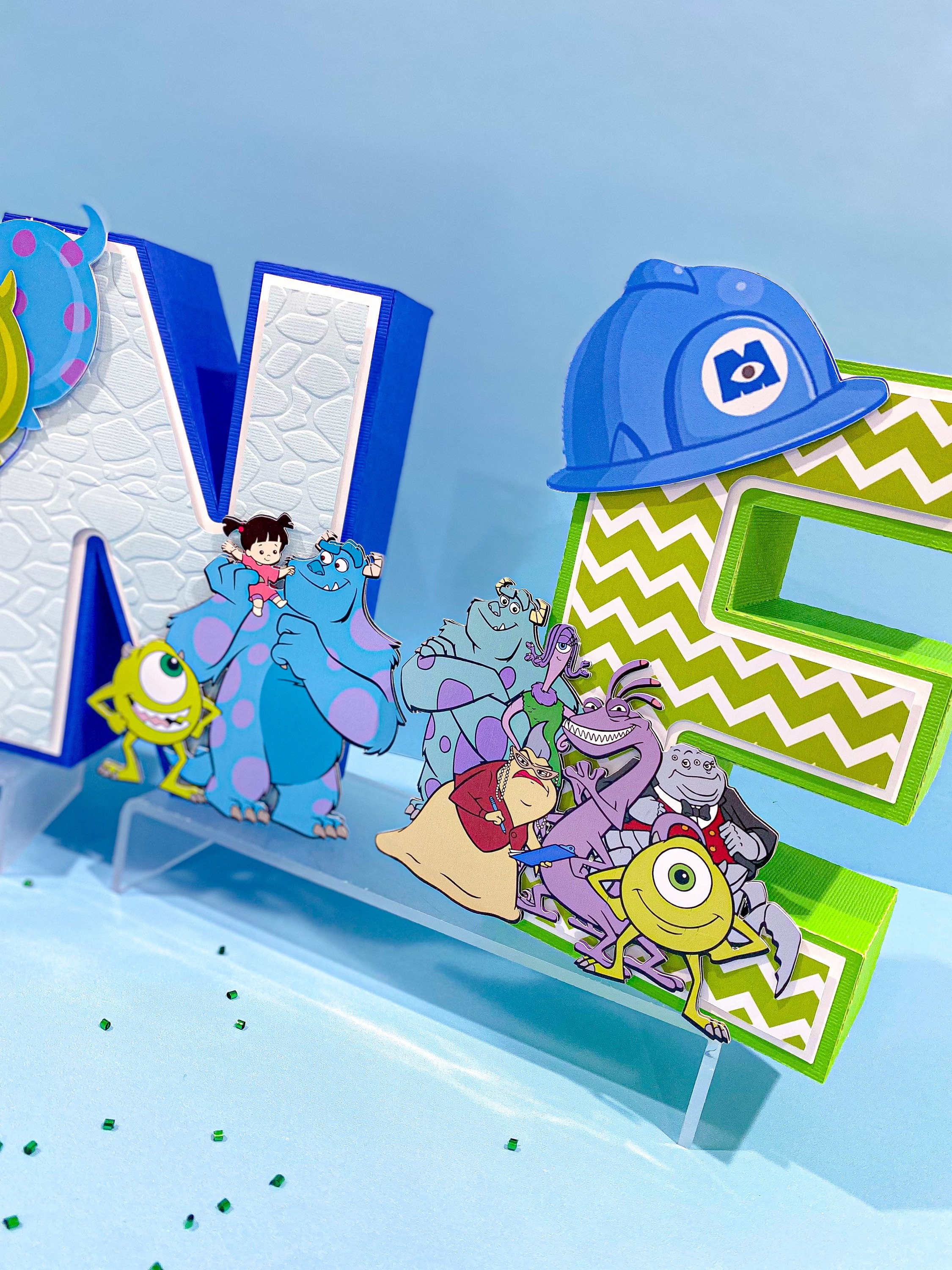 Monsters Inc Theme 3D Letters | Monsters Inc Theme | Monsters Inc Sully ...