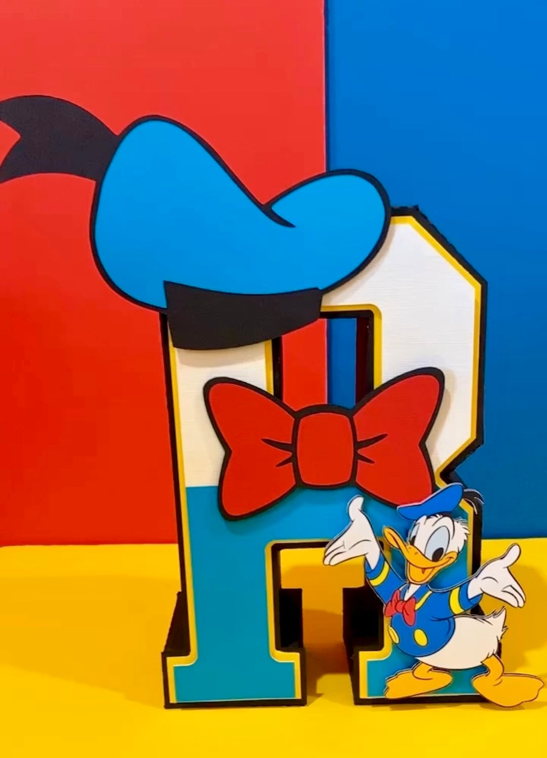 Large Donald Duck Clubhouse Theme 3D Letters or Numbers | Minnie Party ...