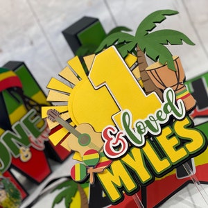One & Loved Cake Topper | Reggae Theme Cake Topper | One Love First ...