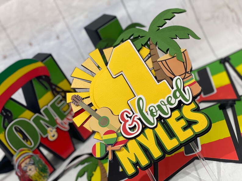 One & Loved Cake Topper Reggae Theme Cake Topper One Love - Etsy