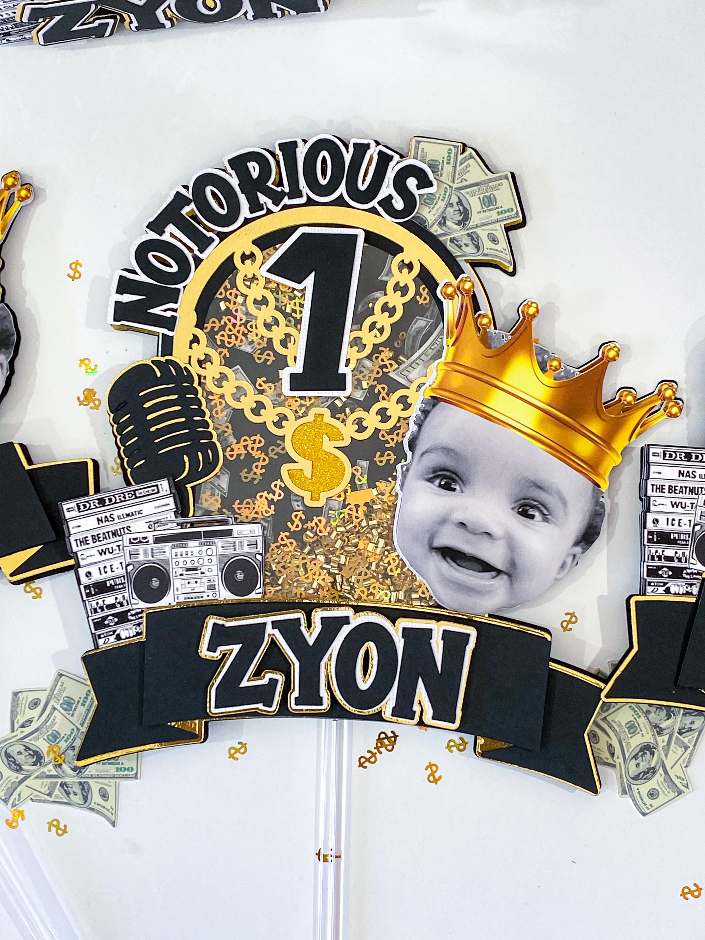 Notorious ONE Theme Cake Topper | Hip Hop Party Theme | Rap Birthday ...
