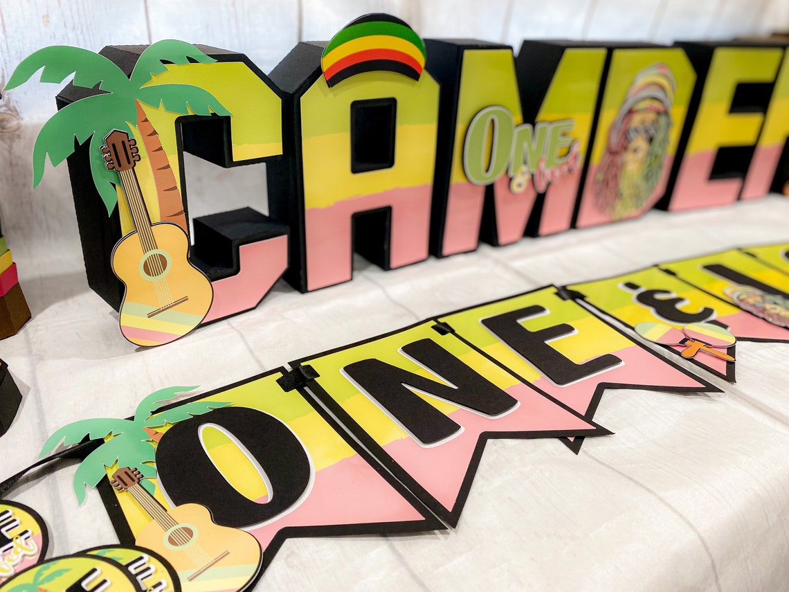 One & Loved Theme 3D Letters One Love First Birthday Party - Etsy