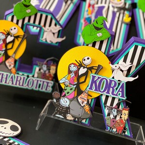Nightmare Before Christmas Theme 3D Letters With Name | Jack and Sally ...