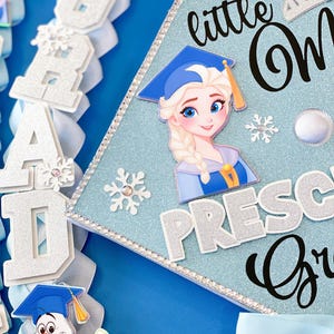Bundle Frozen Graduation Cap Topper and Lei | Kindergarten Graduation ...