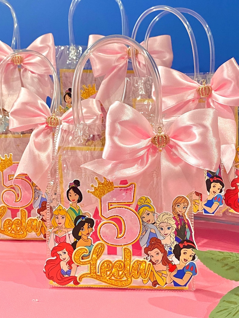 Princesses Personalized Favor Bags| Princess Birthday Decor | Disney ...