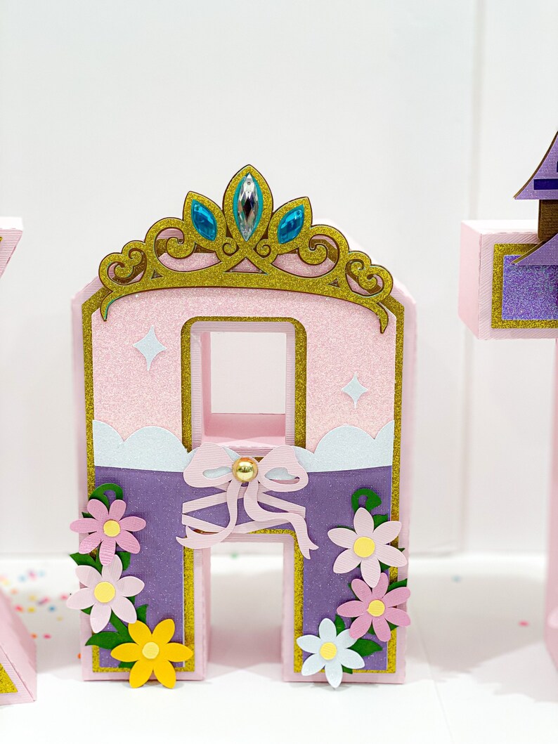 Rapunzel Theme 3D Letters Rapunzel Tangled Party Theme - Etsy