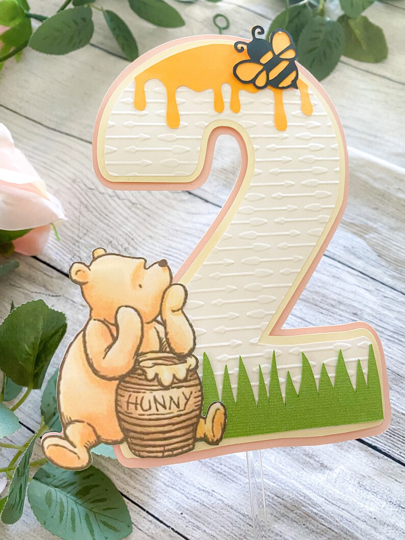 Winnie the Pooh Cake Topper | One Cake Topper | Winnie the Pooh Theme ...