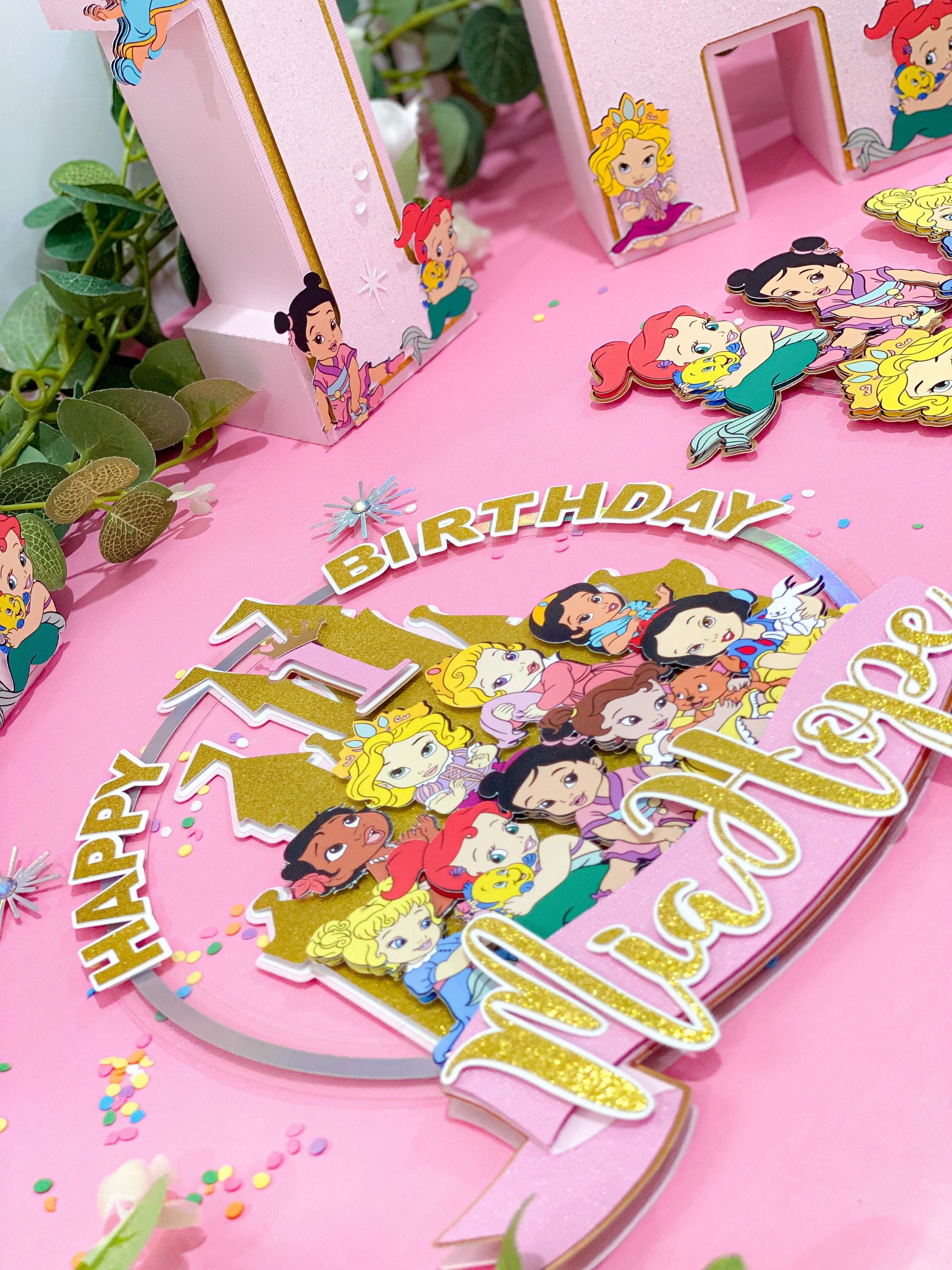 Baby Princess Cake Topper Baby Princess Theme Party Castle - Etsy