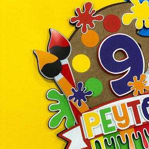 Art Painting Cake Topper | Artist Party Cake Topper | Paint Party Party ...