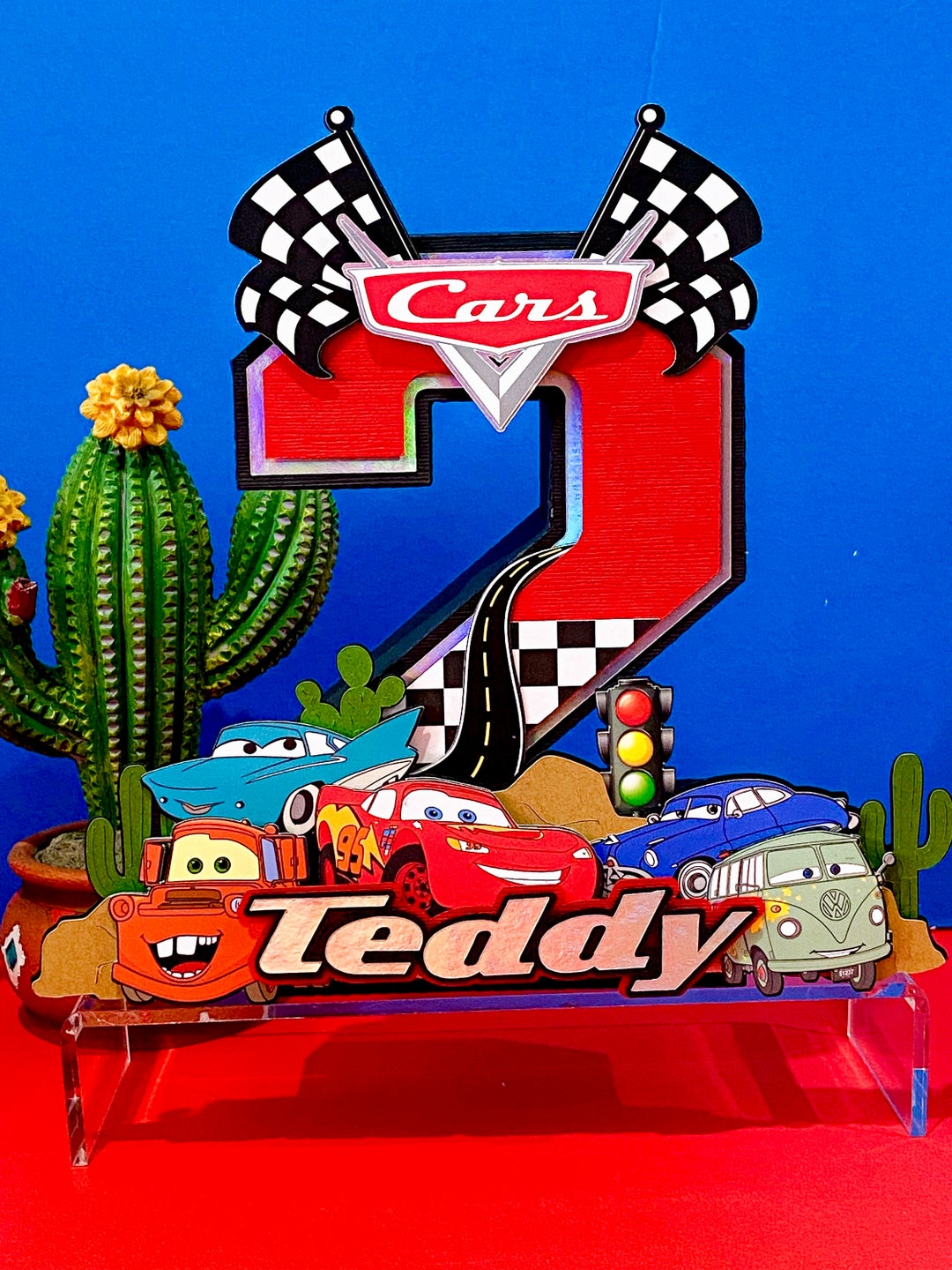 Disney Cars 3D Letters or Numbers With Name | Lighting Mcqueen Theme ...