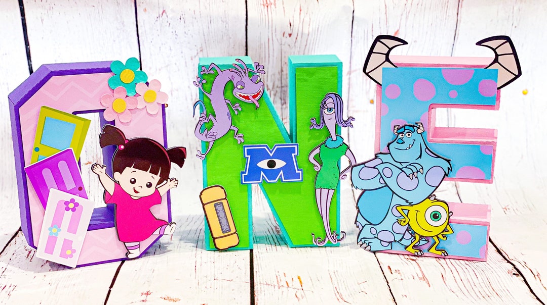 Monsters Inc Tema Letras 3D / Monsters Inc Tema / Monsters Inc - Etsy ...