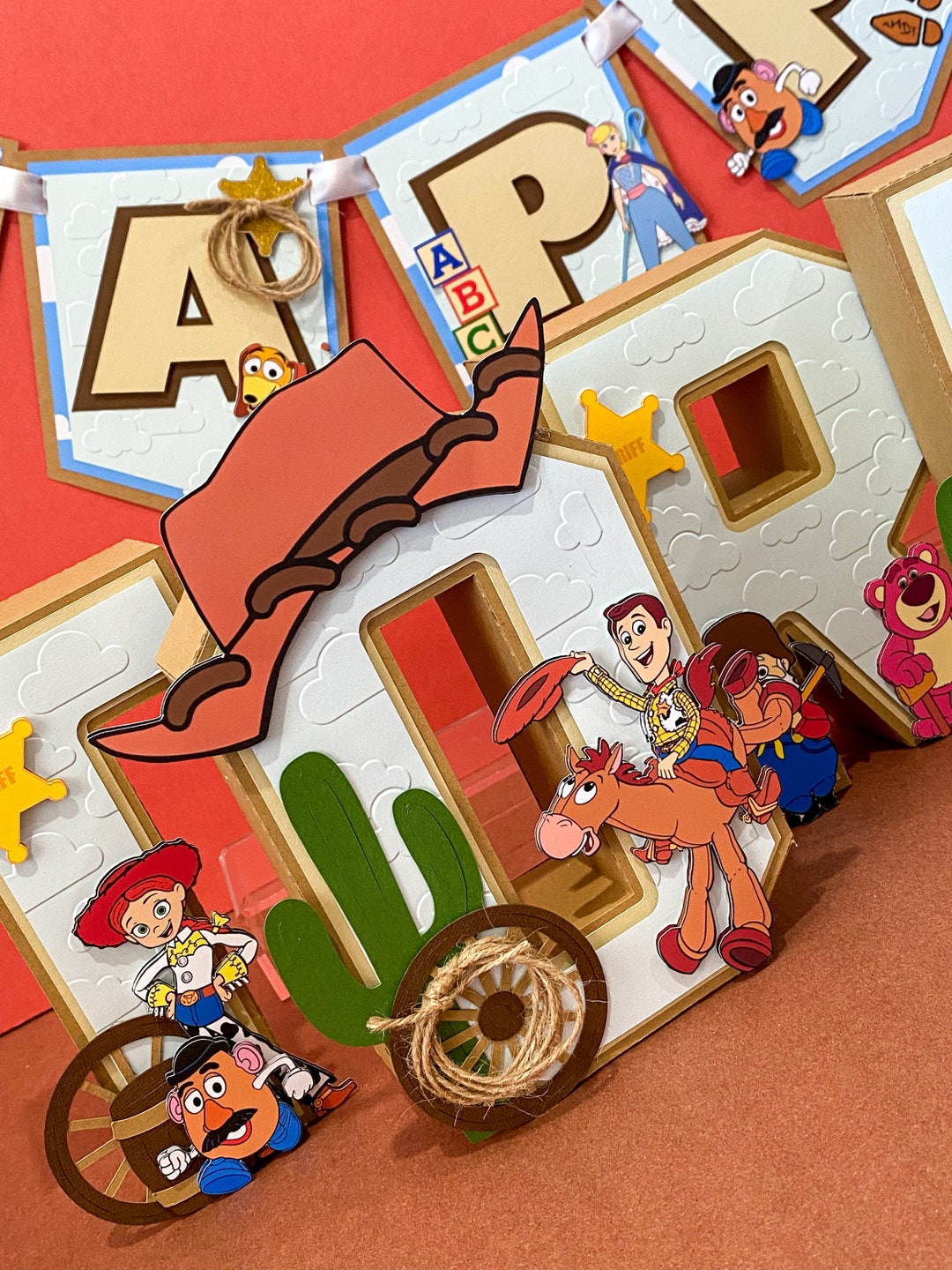 Retro Toy Story Theme 3D Letters | Toy Story Party Theme | Woody Buzz ...