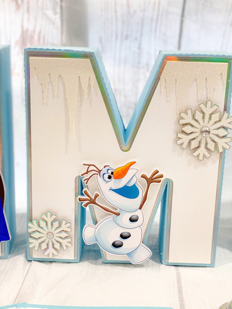Frozen Theme 3D Letters | Frozen Elsa Party Theme | Frozen Birthday ...