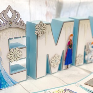 Frozen Theme 3D Letters | Frozen Elsa Party Theme | Frozen Birthday ...