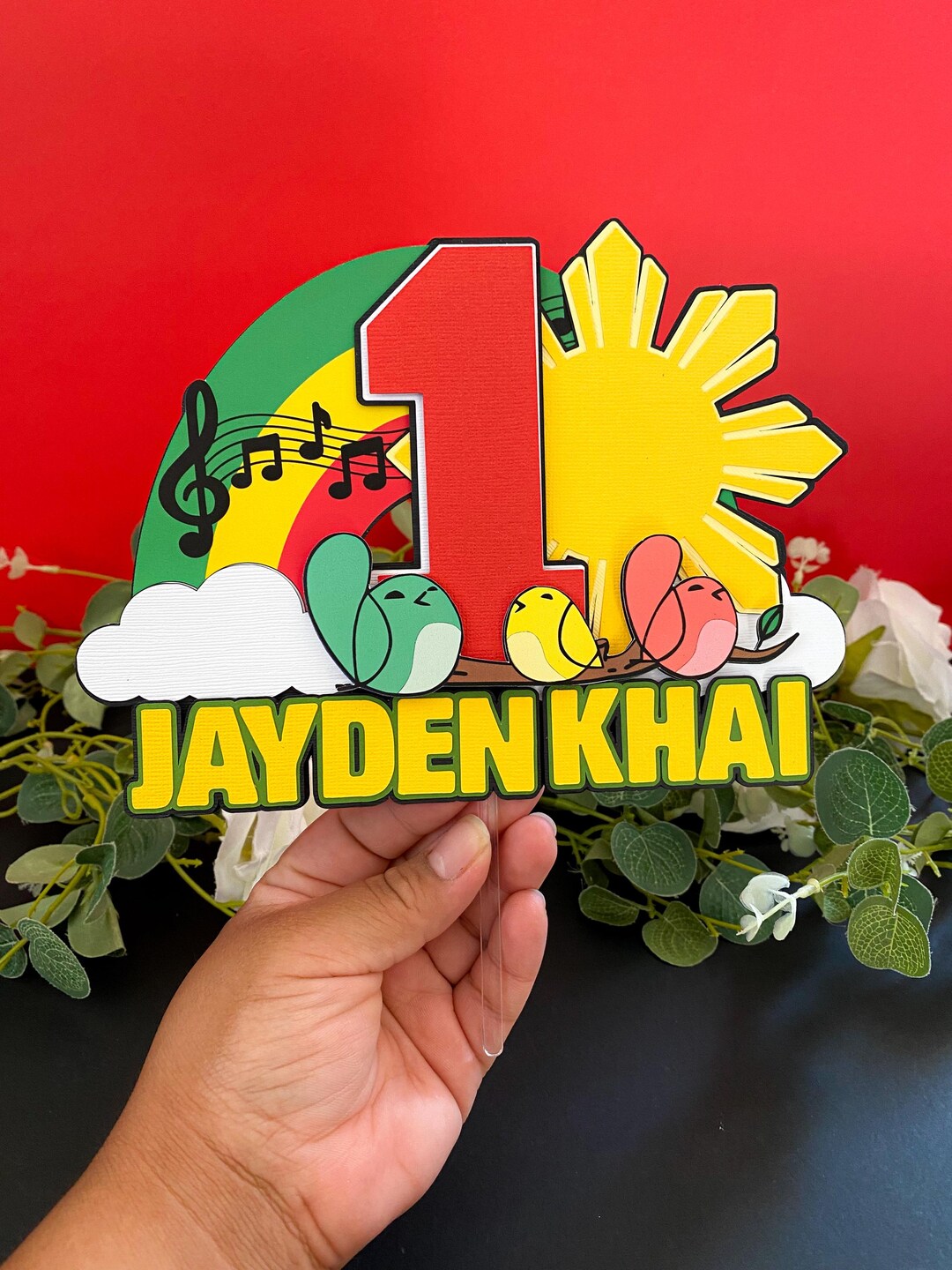 Three Little Birds Cake Topper | Reggae Theme Cake Topper | One Love ...