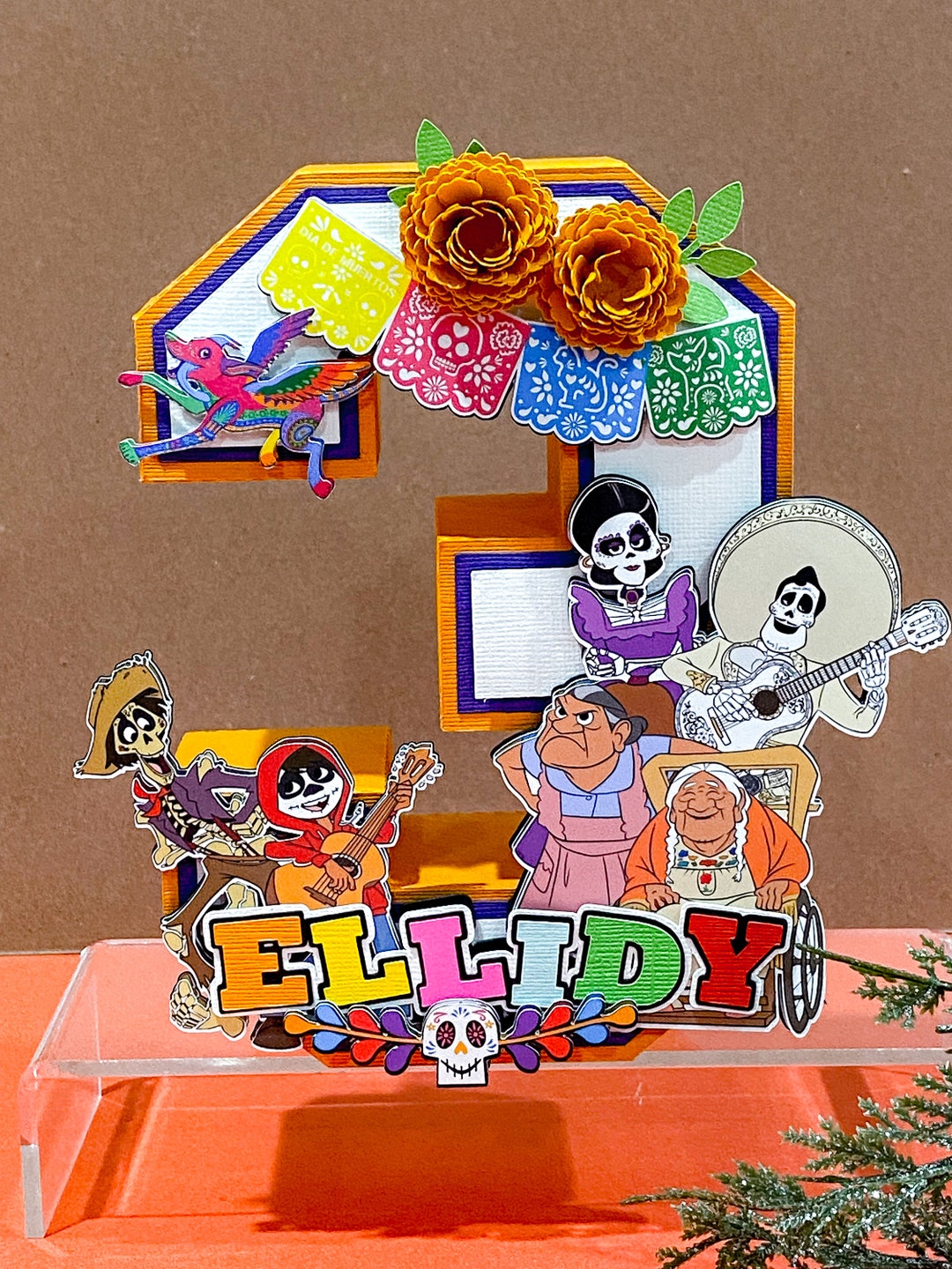 Coco Theme 3D Letters or Numbers With Name | Día De Los Muertos Party ...