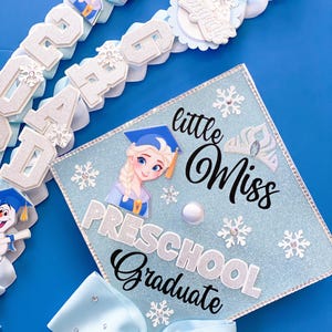 Bundle Frozen Graduation Cap Topper and Lei | Kindergarten Graduation ...