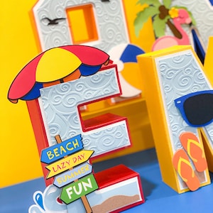 Pool Party Theme 3D Letters | Summer Beach Party Theme | Surfer ...