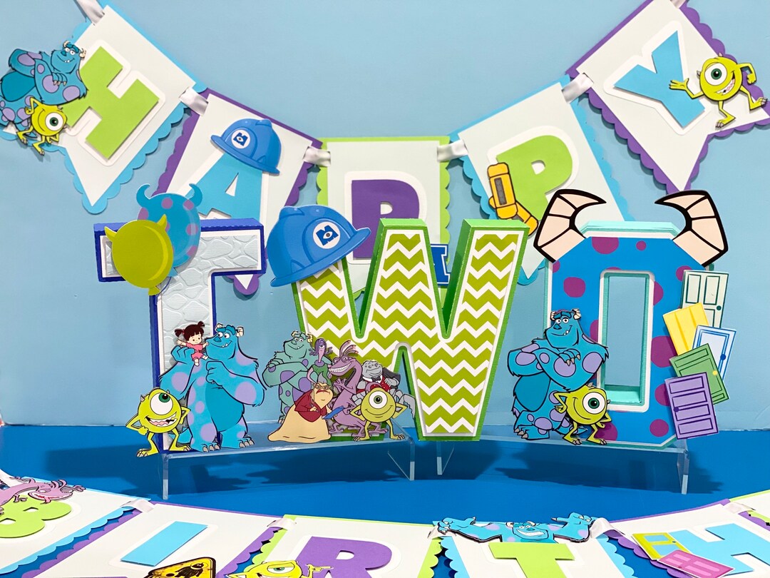 Monsters Inc Theme 3D Letters | Monsters Inc Theme | Monsters Inc ...