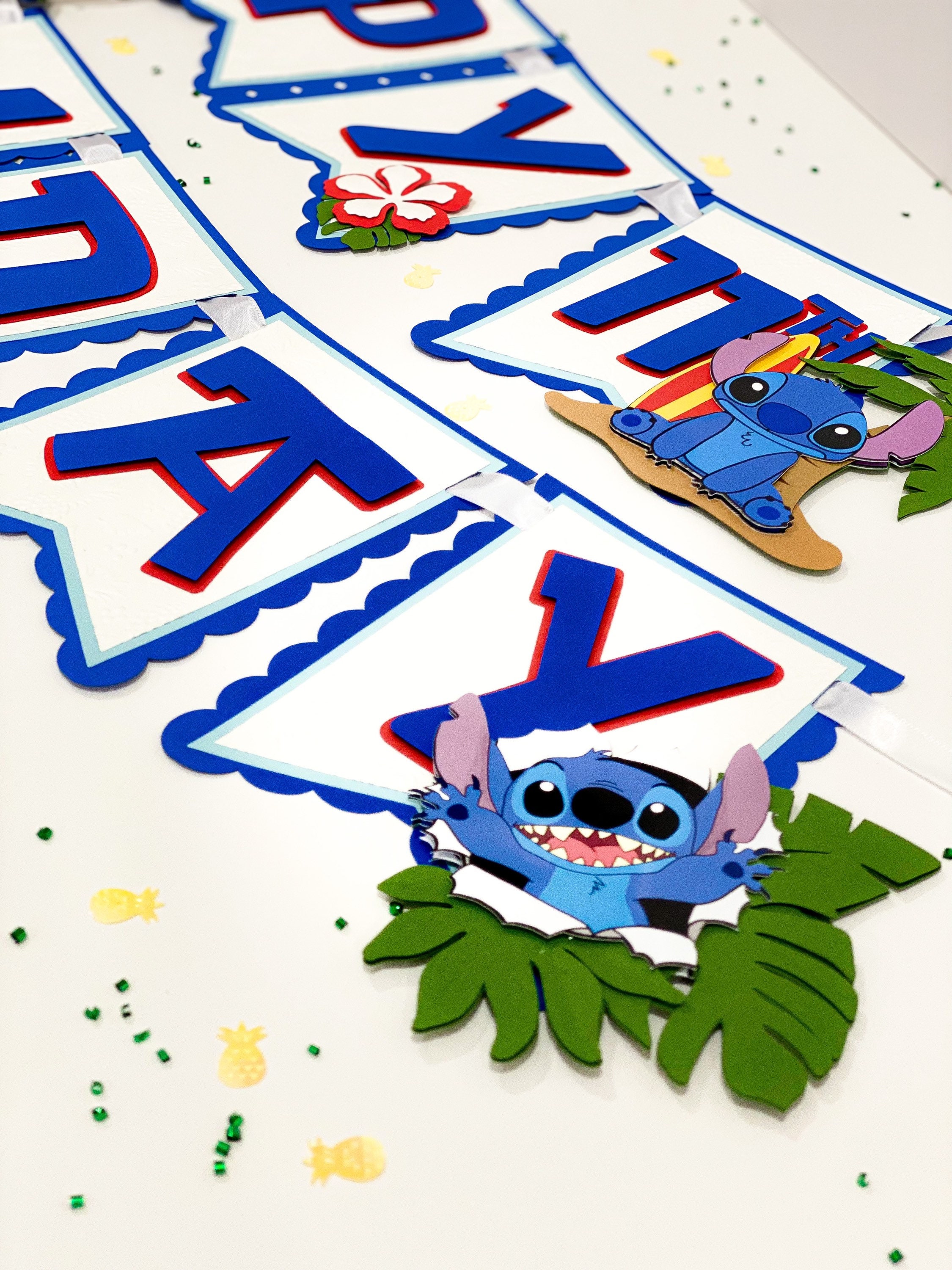 Lilo and Stitch Theme Birthday Banner Personalized Birthday - Etsy
