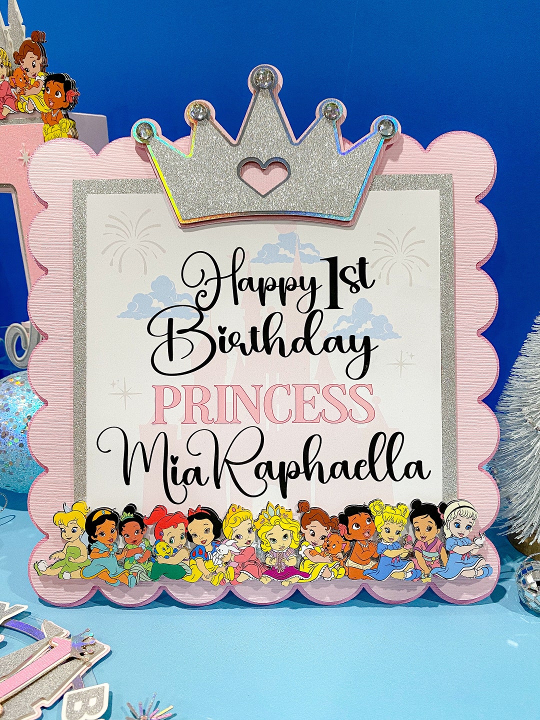 Baby Princess Table Sign | Disney Princesstheme Party | Princess ...