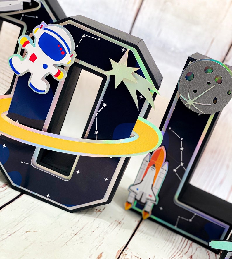 Space Theme Theme 3D Letters Space Party Theme Astronaut - Etsy