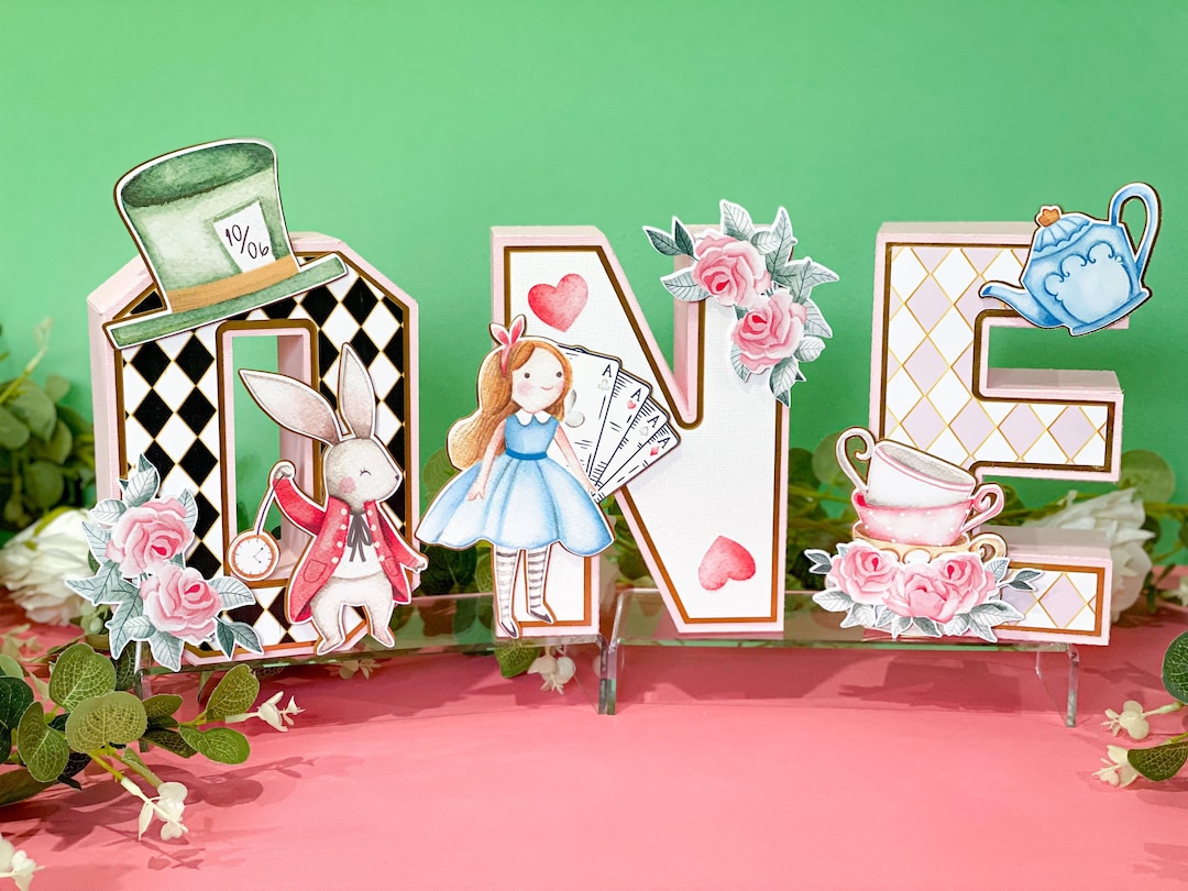 Alice in Wonderland Theme 3D Letters | Alice Tea Party Theme | Alice in ...