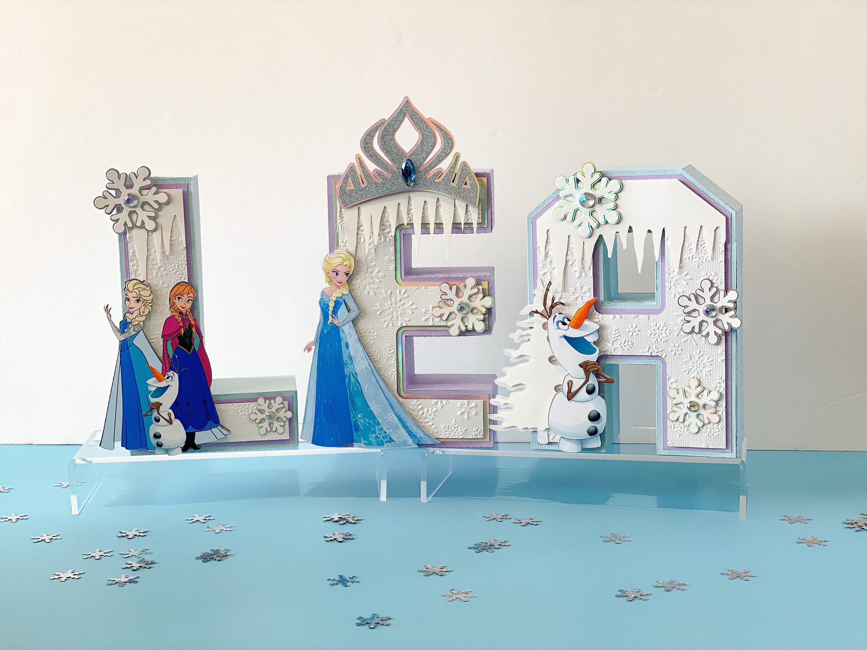 Purple and Blue Frozen Theme 3D Letters Frozen Elsa Party - Etsy