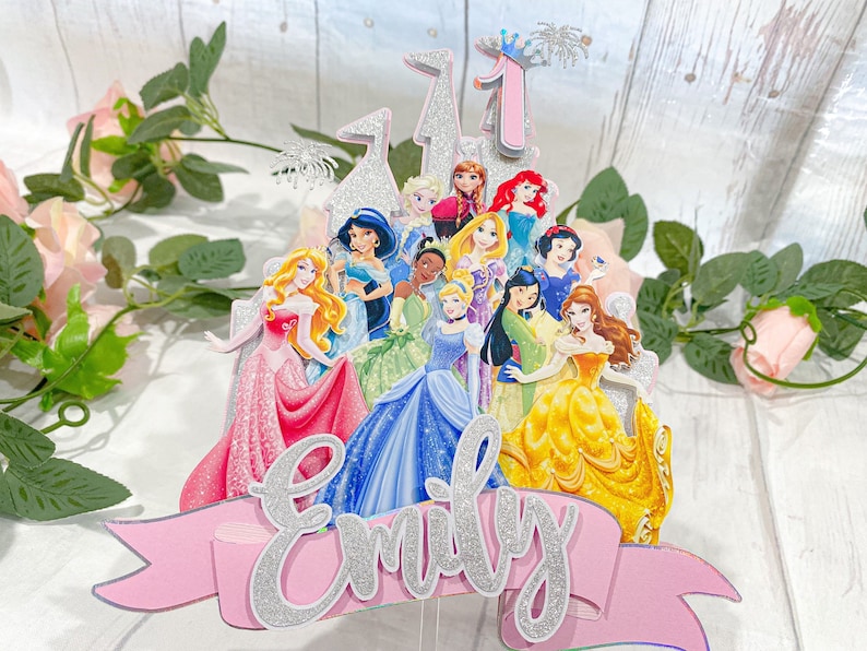 Princess Cake Topper | Princess Theme Party | Castle Princess Birthday ...