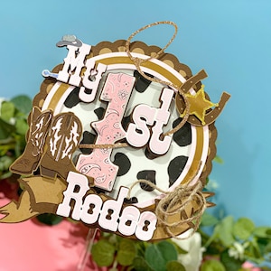 My First Rodeo Cake Topper | Personalized Cake Topper | Cowgirl Theme ...