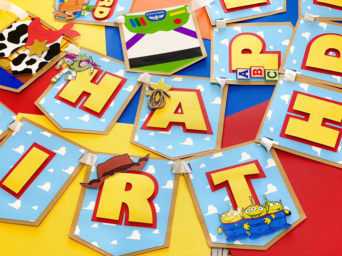 Toy Story Birthday Banner Personalized Birthday Banner Toy - Etsy