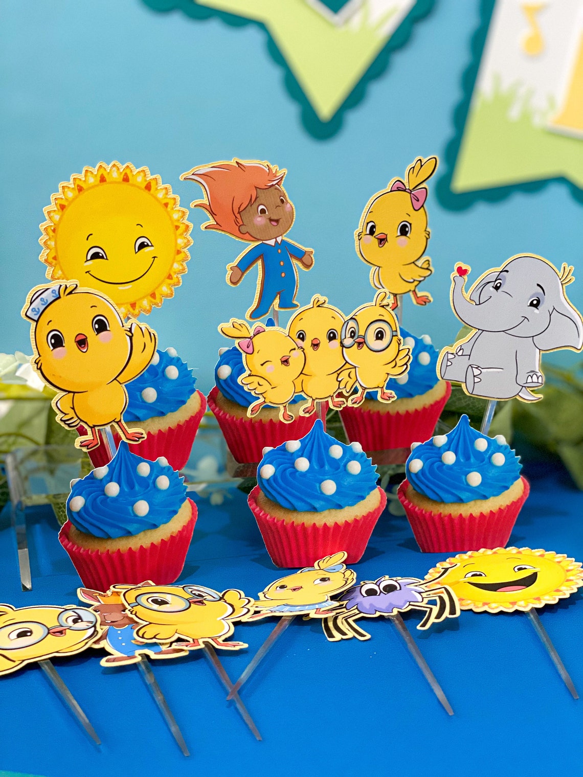 Set of 12 Cupcake Toppers | Canticos Theme Party | Canticos Birthday ...