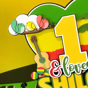 One & Loved Cake Topper Reggae Theme Cake Topper One Love First ...