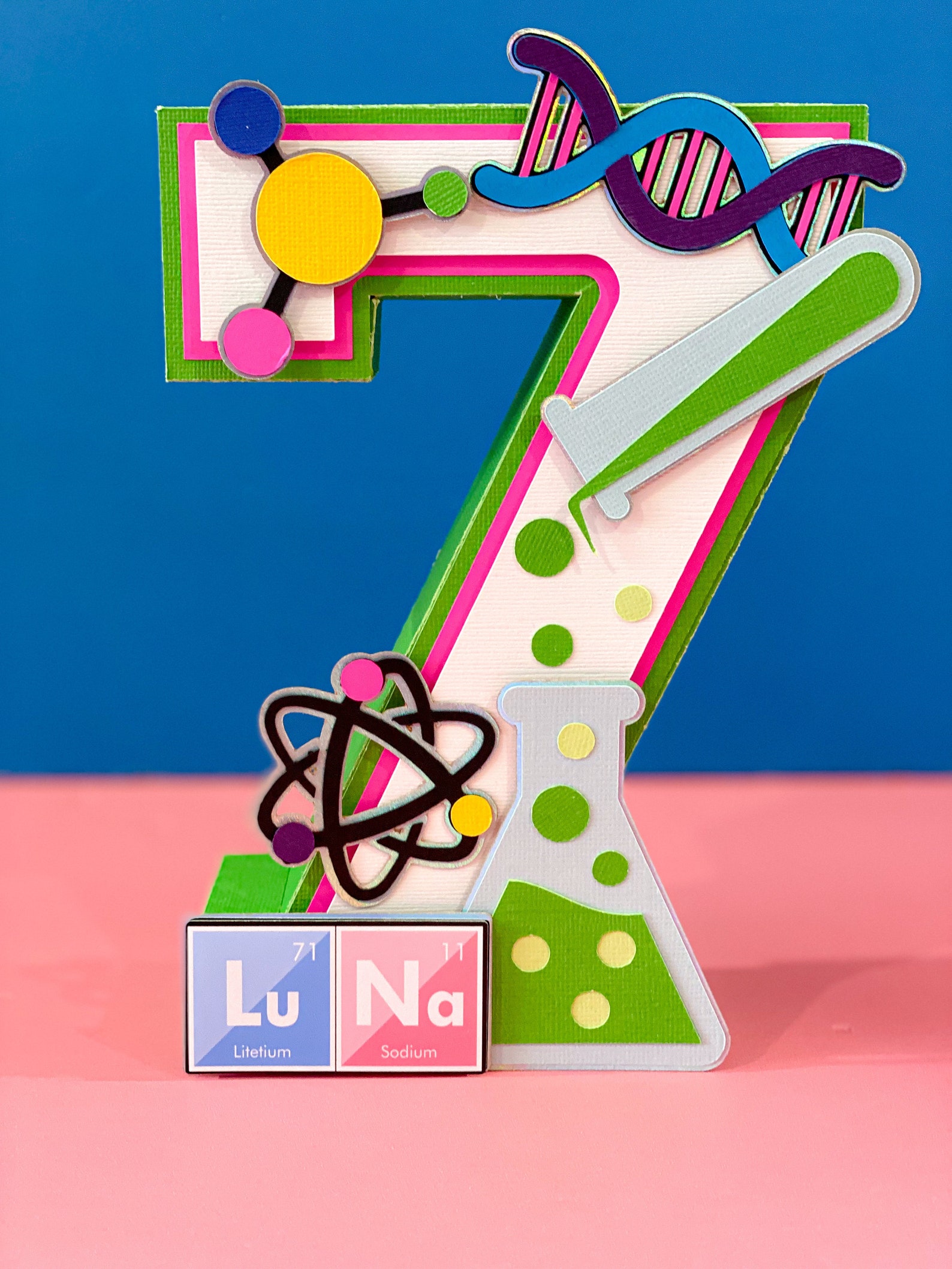 Large Science 3D Letters or Numbers With Name | Scientist Party Theme ...