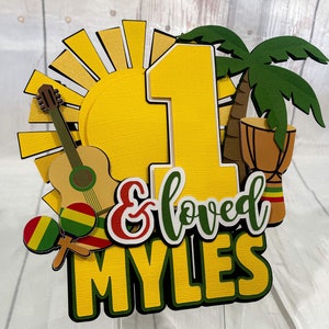 One & Loved Cake Topper | Reggae Theme Cake Topper | One Love First ...