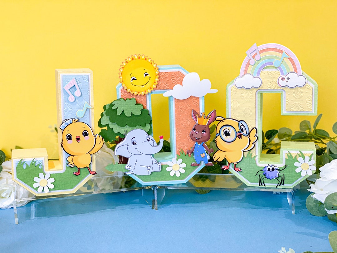 Canticos Theme 3D Letters or Numbers | Canticos Pollitos Party Theme ...