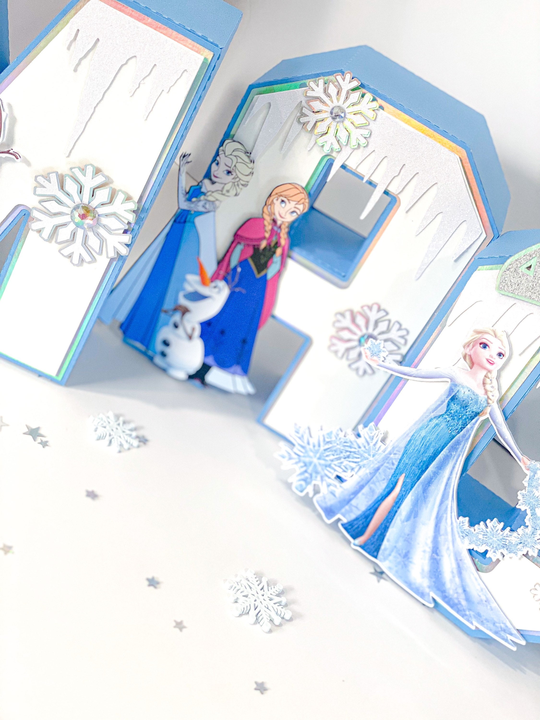Frozen Theme 3D Letters Frozen Elsa Party Theme Frozen - Etsy Canada