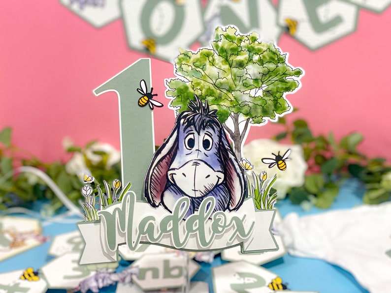 Sage Eeyore Winnie the Pooh Cake Topper Baby Shower Cake - Etsy