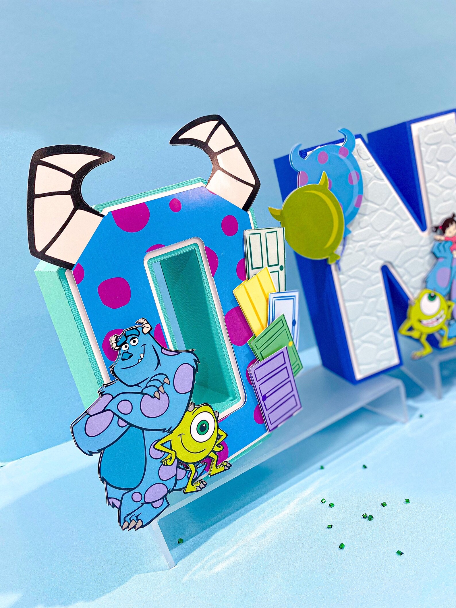 Monsters Inc Theme 3D Letters | Monsters Inc Theme | Monsters Inc Sully ...