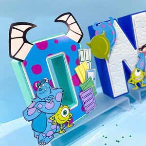 Monsters Inc Theme 3D Letters | Monsters Inc Theme | Monsters Inc Sully ...