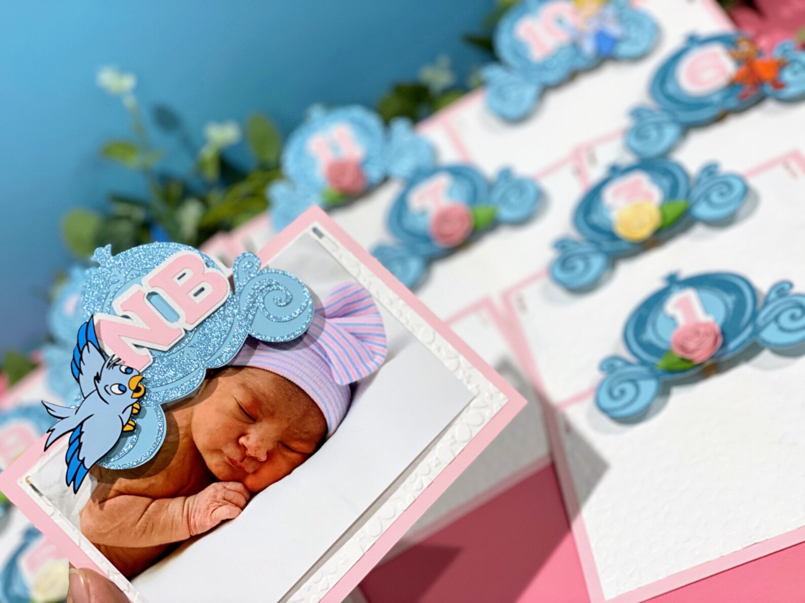 Landscape Frame Cinderella Birthday Banner Cinderella Princess Theme ...