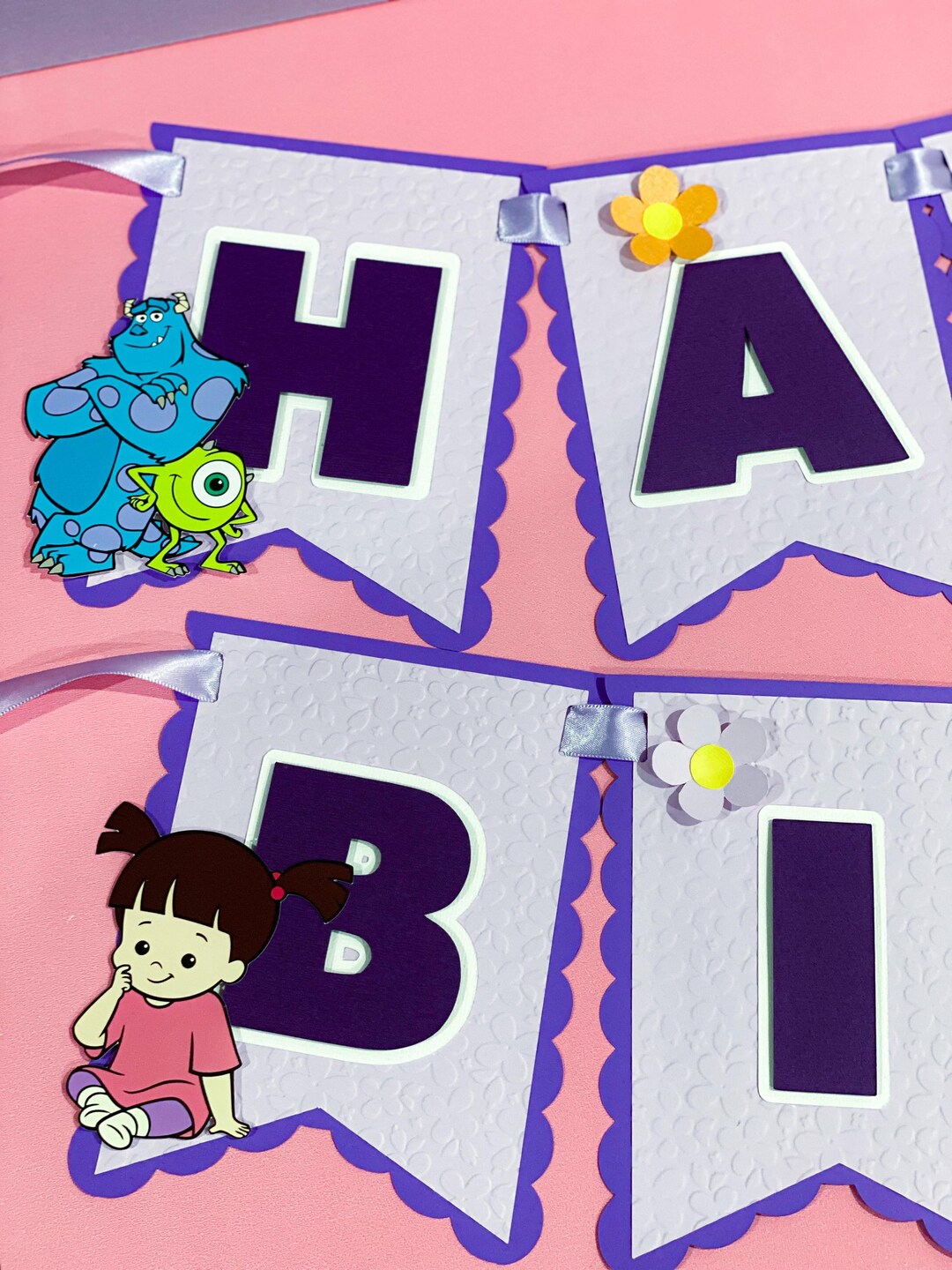 Monsters Inc Boo Theme Banner | Mike and Sully Happy Birthday Banner ...