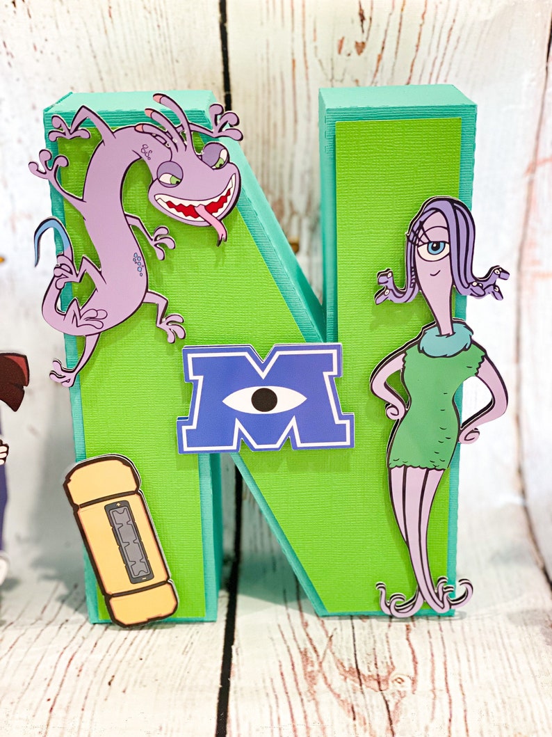 Monsters Inc Theme 3D Letters Monsters Inc Theme Monsters - Etsy