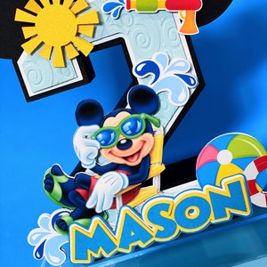 Mickey Pool Party Theme 3D Letters or Numbers | Mickey Summer Party ...