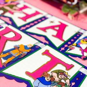 Hunchback of Notre Dame Happy Birthday Banner | Disney Princess Theme ...