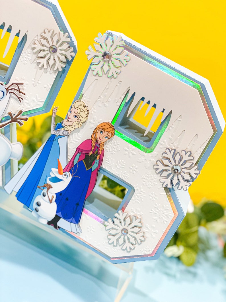 Frozen Theme 3D Letters Frozen Elsa Party Theme Frozen - Etsy