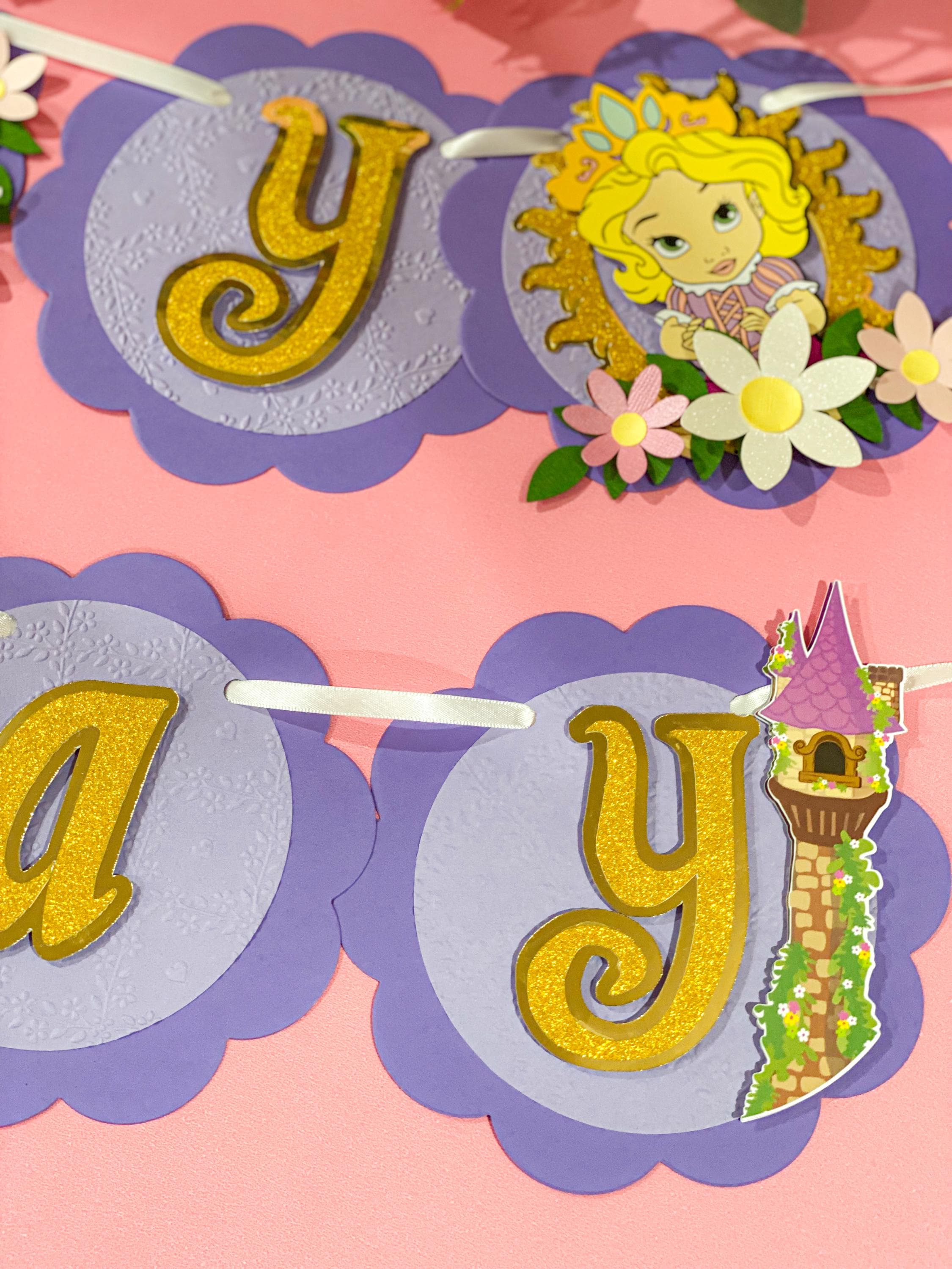 Baby Rapunzel Banner | Disney Princesses Theme Party Decor | Princess ...