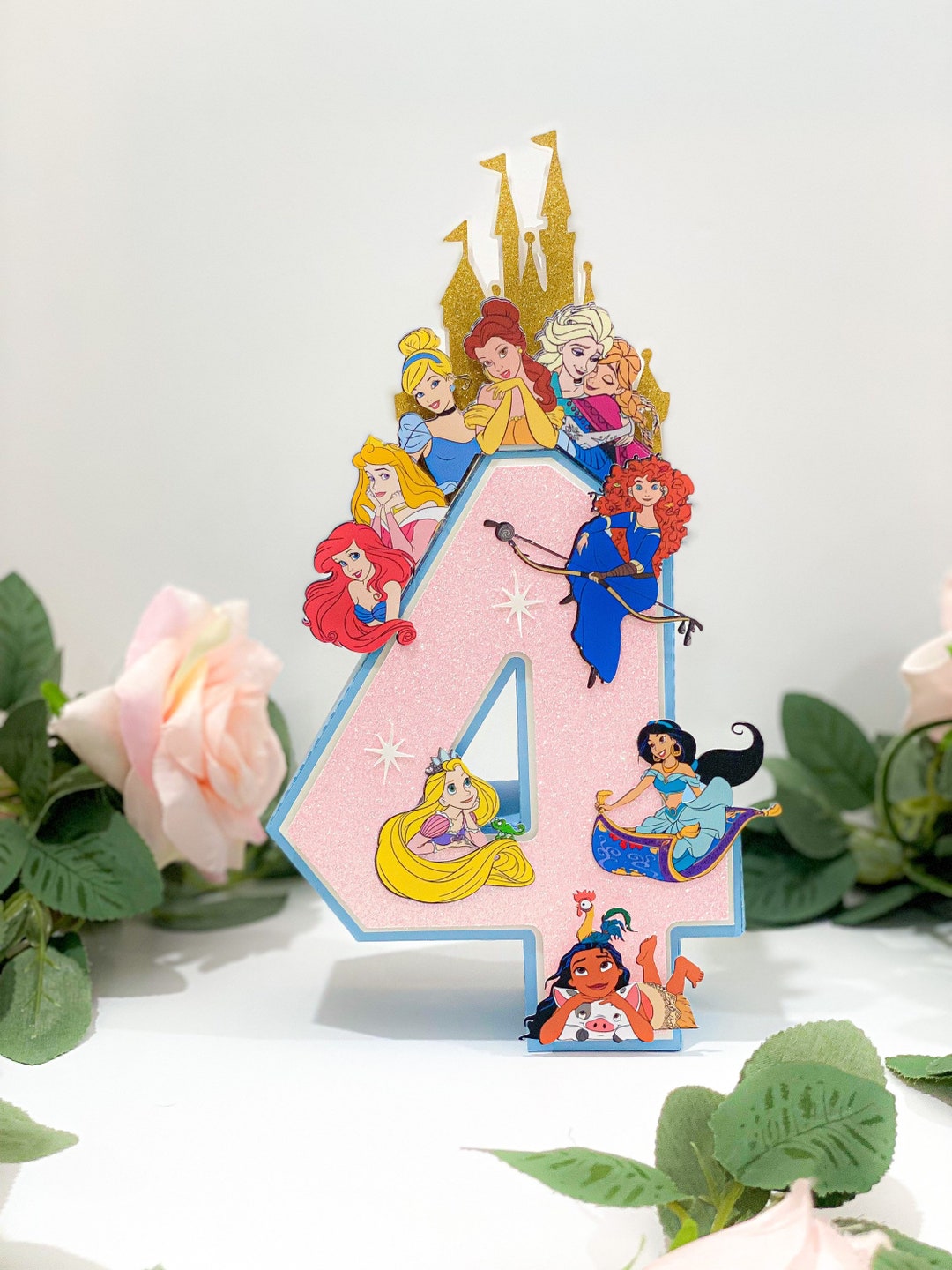 Blue and Pink Princess 3D Letters Princess Party Theme - Etsy