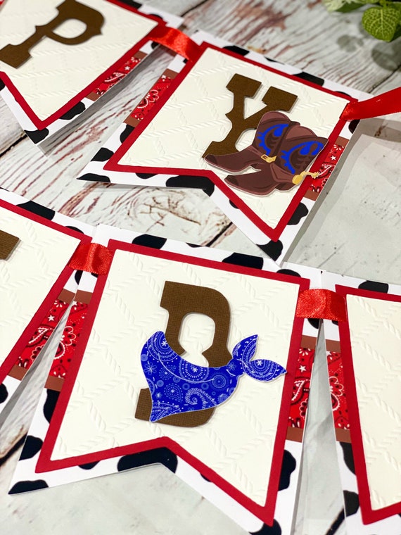 Cowboy Theme Banner My First Rodeo Theme Birthday Banner - Etsy